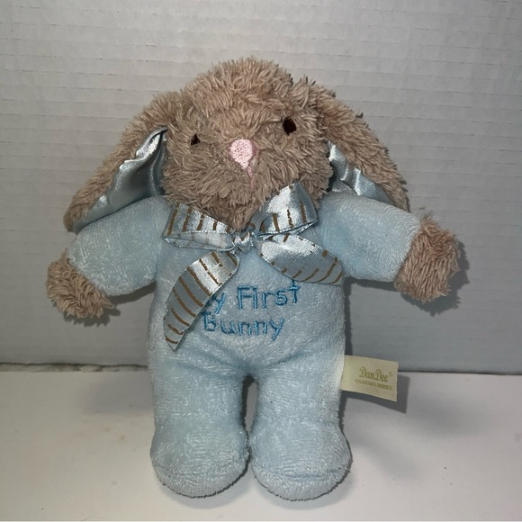 dandee | Toys | Dan Dee Blue My First Bunny Plush Rattle Satin Ears 7 ...